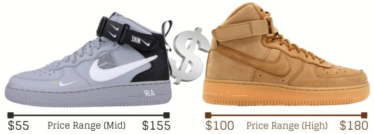 Air Force 1 Mid vs High (With Comparison Chart)